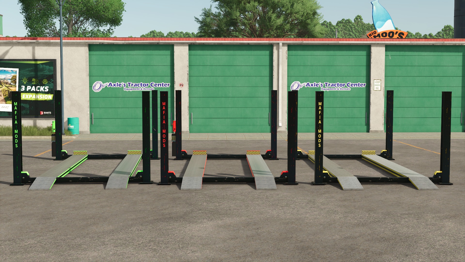 FS25 - Portable 4 Post Lift by Hashy