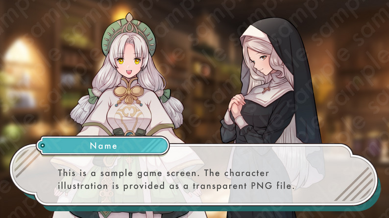 [Fantasy Character Sprite] Gentle Silver-Haired Woman – Shopkeeper or ...