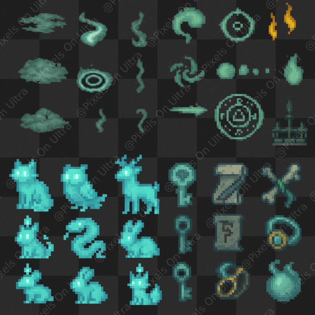 Haunted Graveyard – 16-Bit RPG Asset Pack by Pixels On Ultra
