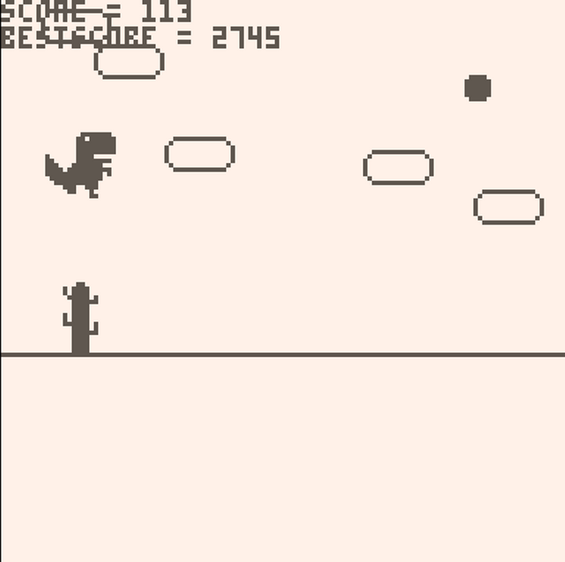 Offline T-Rex Game : Pico 8-Edition by Pordrack