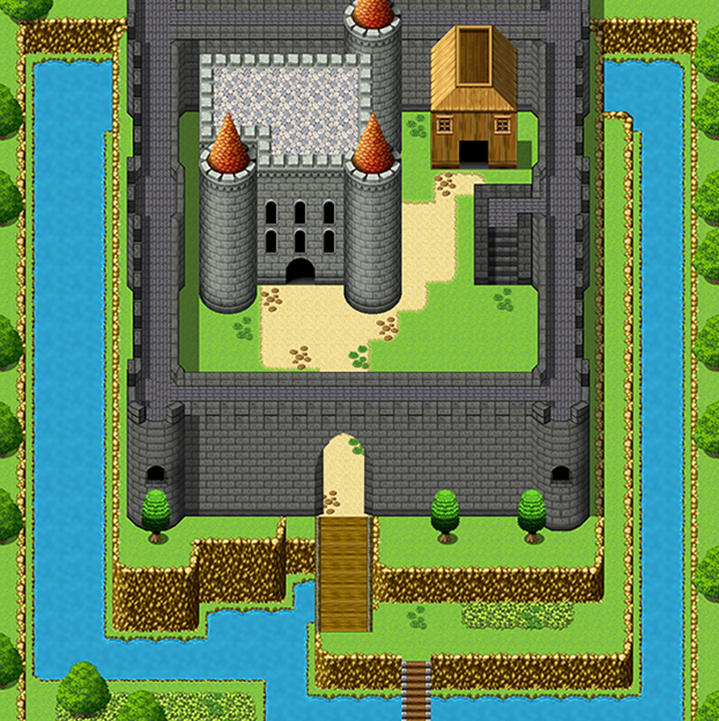 Medieval Castle Walls – Outside_D Tileset for RPG Maker MV/MZ by GsBraz
