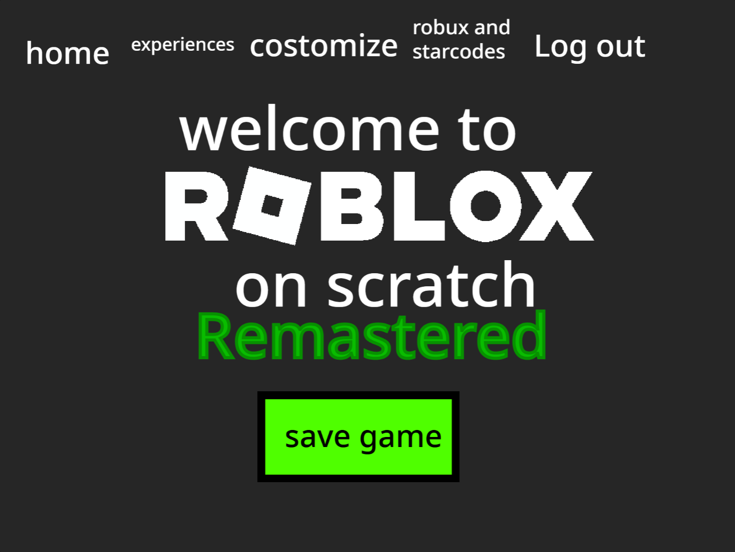 Roblox on scratch remastered by UmiiXD