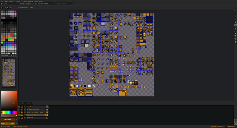 Occular - Dark Aseprite Theme by Burloe