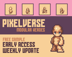 Hurt and Death Animation - PixelVerse : Modular Heroes by Creative Of SPD