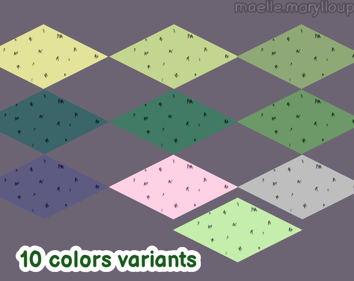 Grass material tileset by MaelleMarylloup