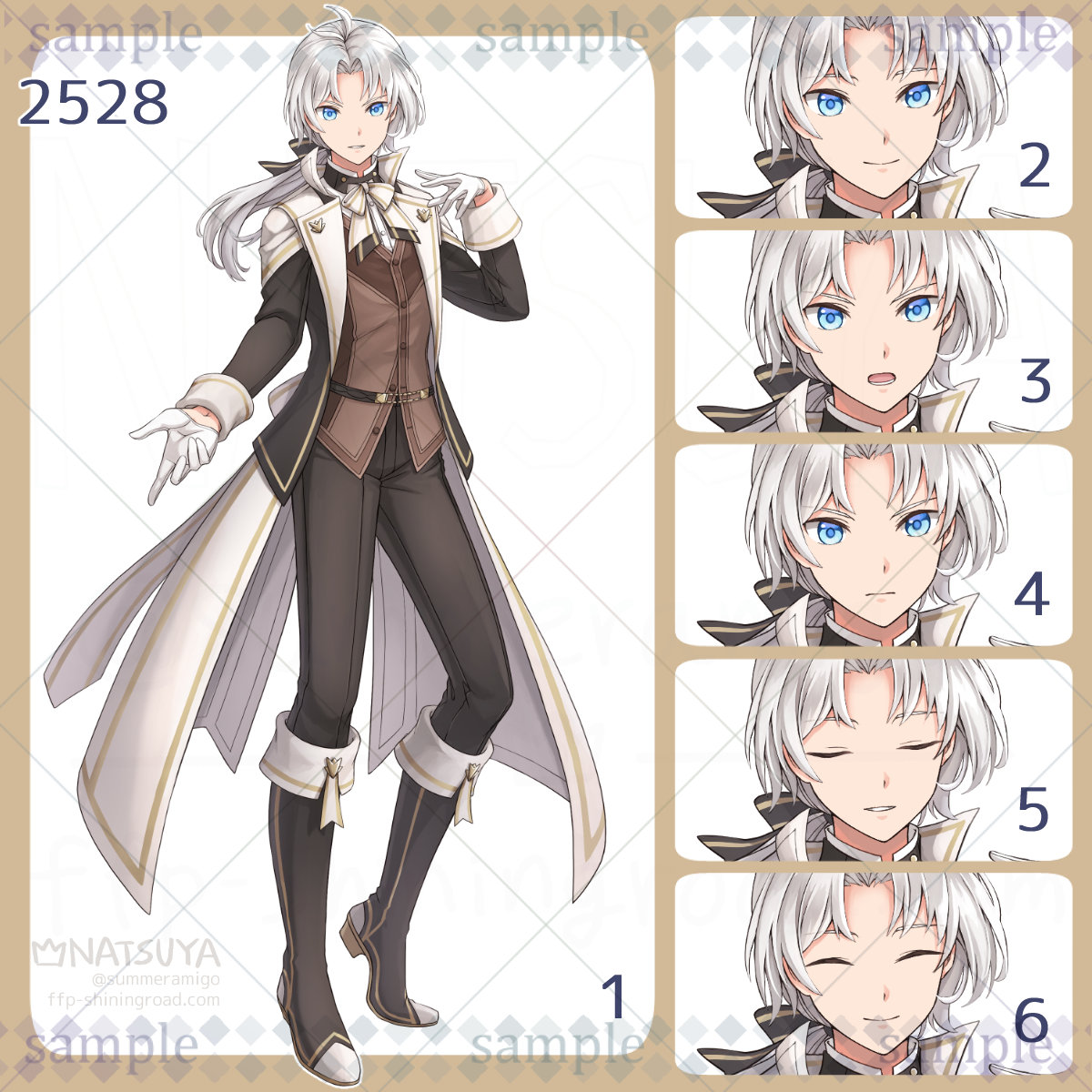 Anime Character Art Pack: 2528 - 6 Expressions | Image: Man ...