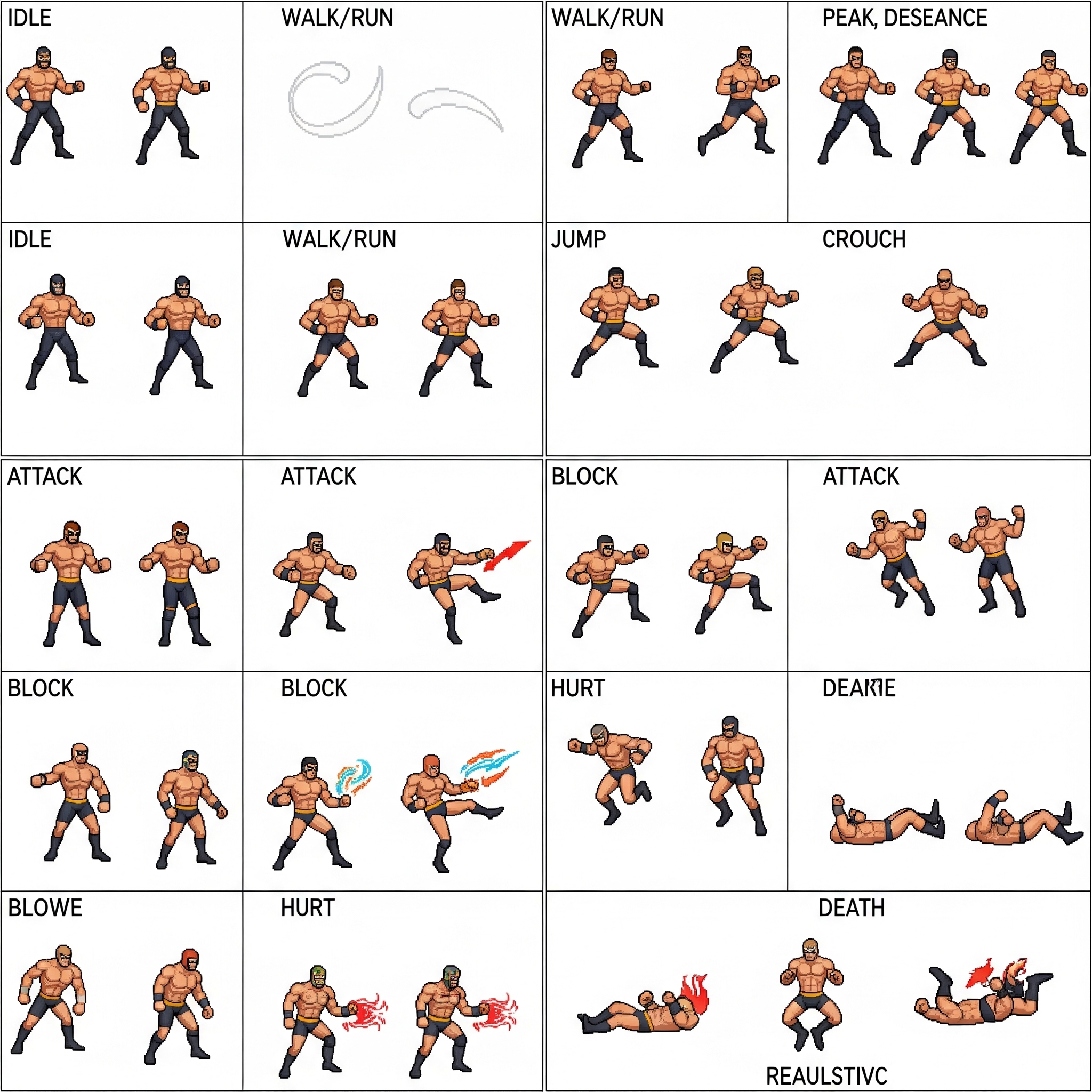 Pixel Clash: 2D Fighting Asset Pack by Vimbo Games