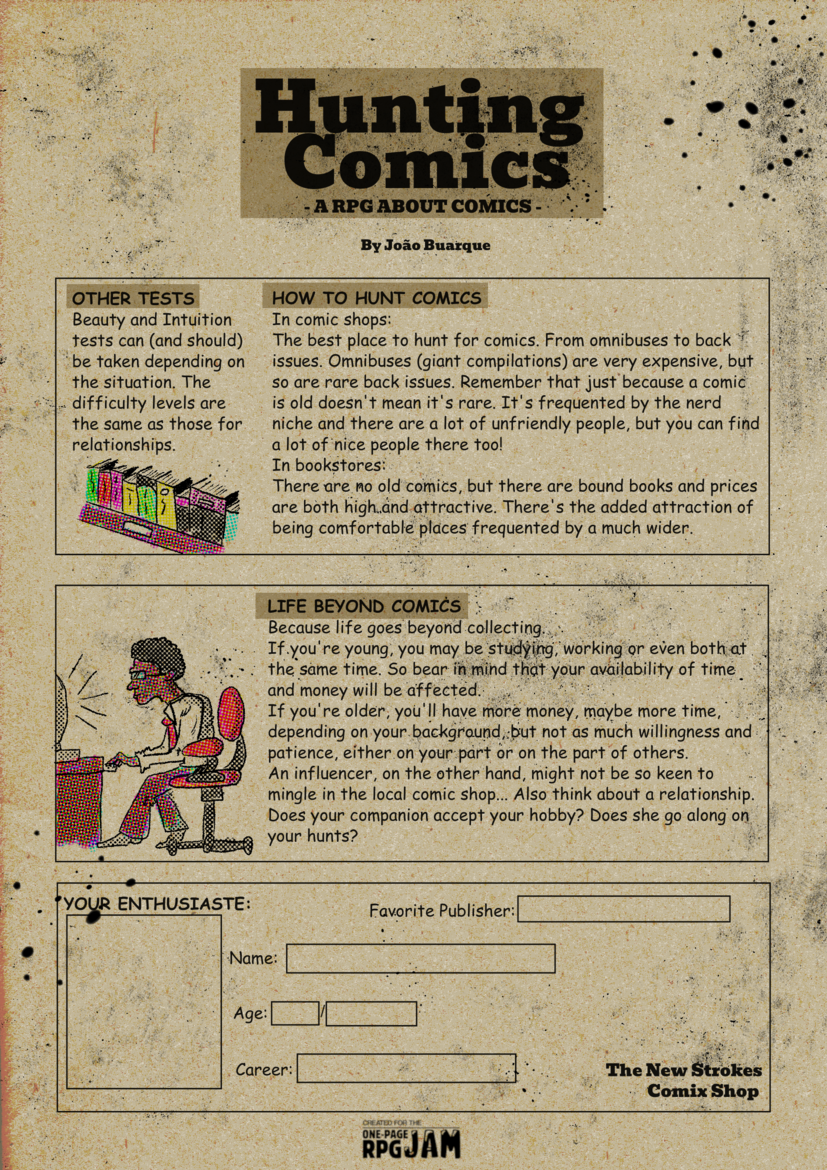 Hunting Comics - A RPG about comics - by Fox Tracy