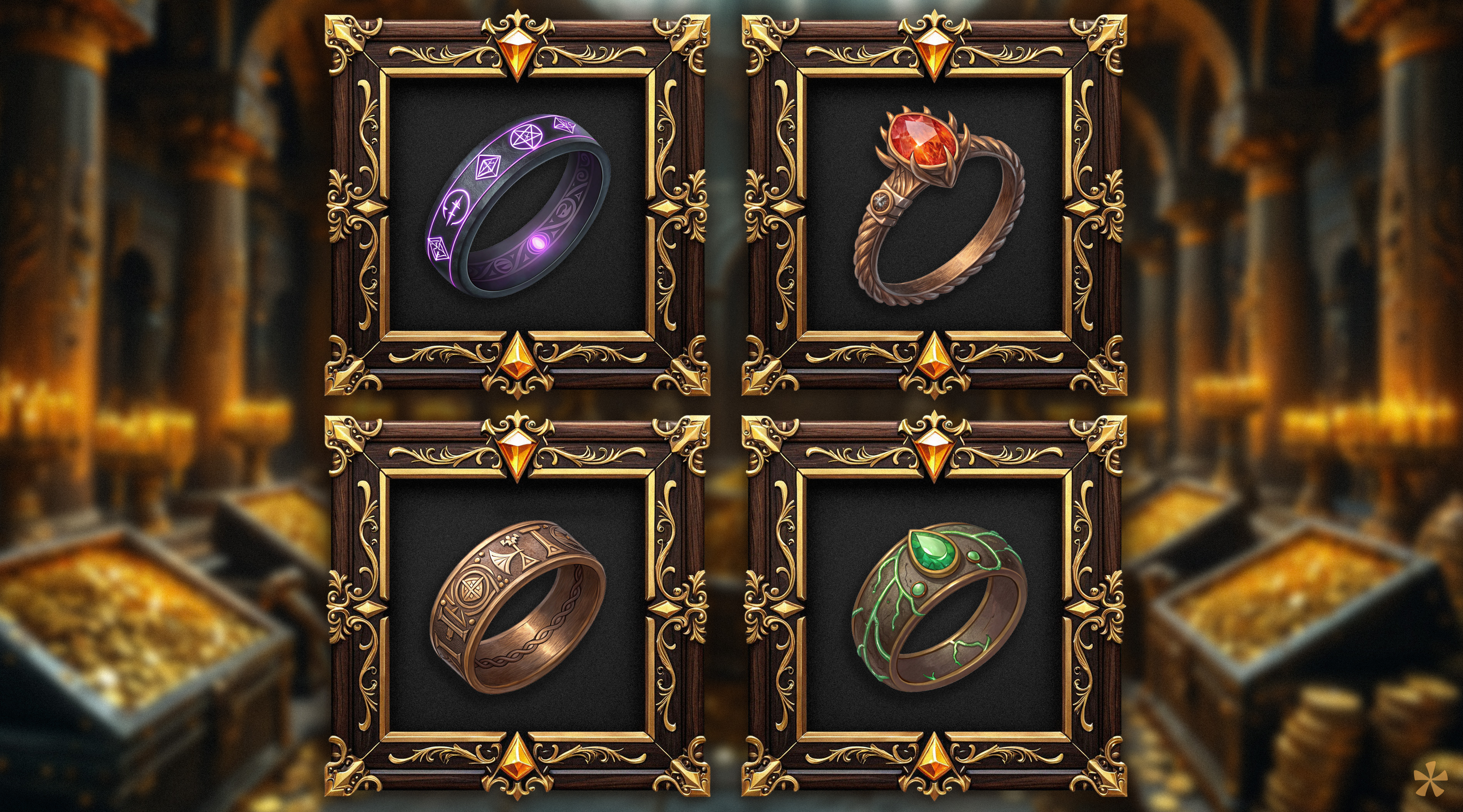 40 Ring Icons // Fantasy Style // PNG 512x512 // Rings by The Higalina ...