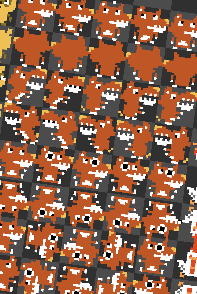 Sprite sheets of Wolf, Chicken and Hunter!! by Kajiru