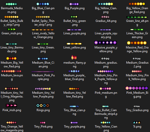 16Bit Bullets, Explosions & Misc Asset Pack - Pixel Art // Shooter ...