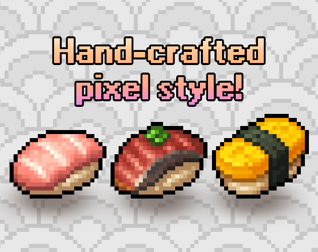 🍣 24x24 Pixel Sushi Pack | Game Assets by ssugmi