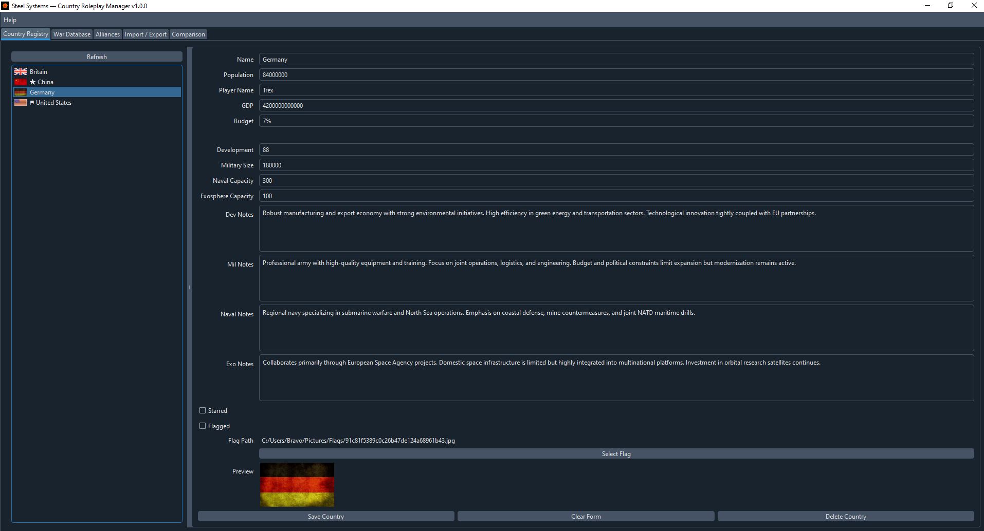 Country Roleplay Manager by bravoman80000
