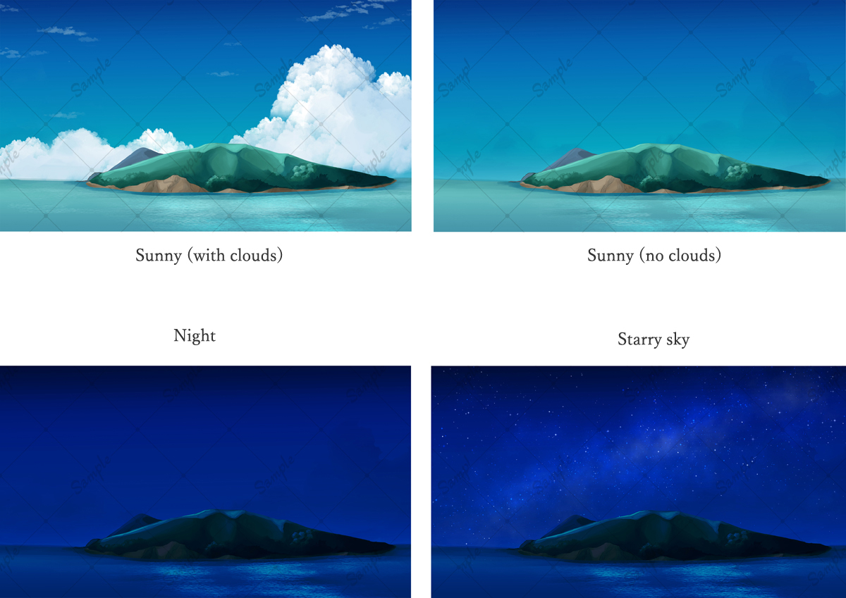 Tropical Island Background Set(10backgrounds) by kei02 Studio