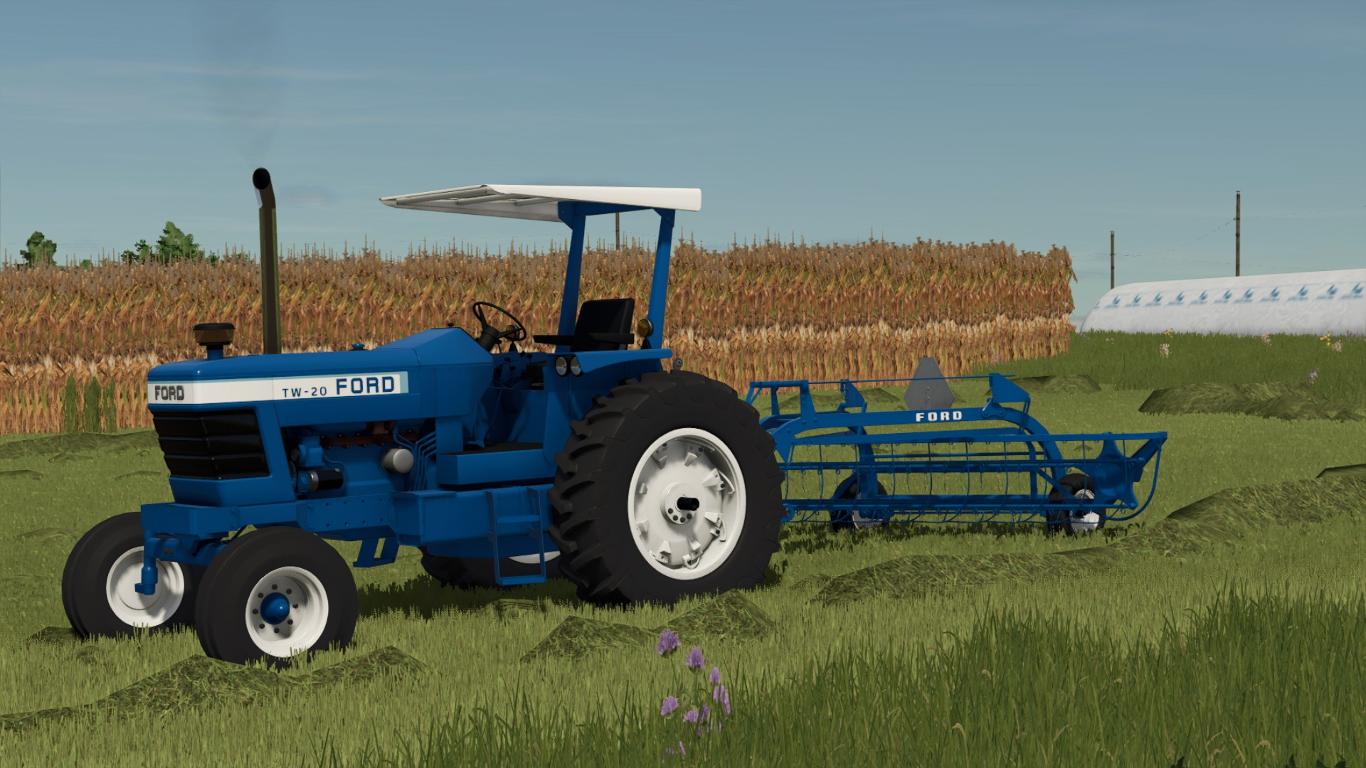 FS25 Ford 513 Rake Pack BETA by Outpost Dairy