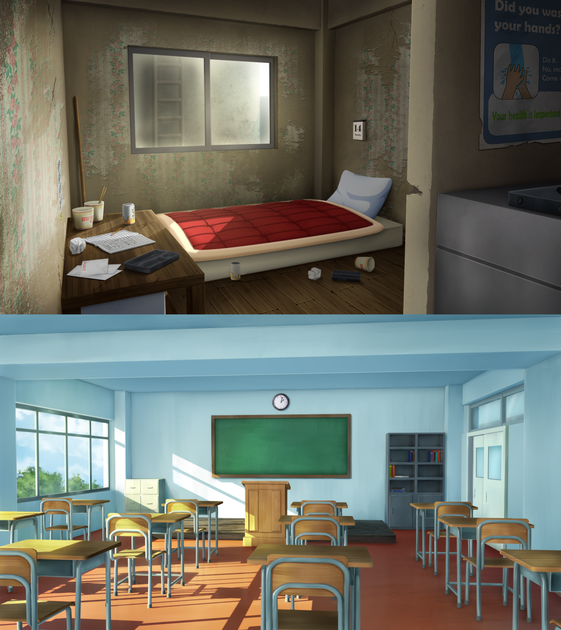 Modern VN backgrounds by Tokiko220