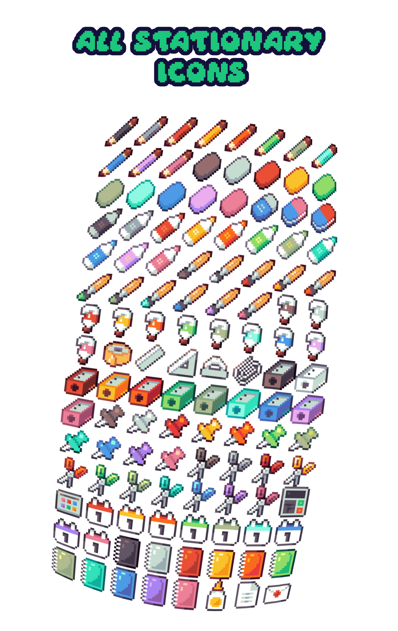 Stationary icons - 16x16 pixel icons by RoleyMoth