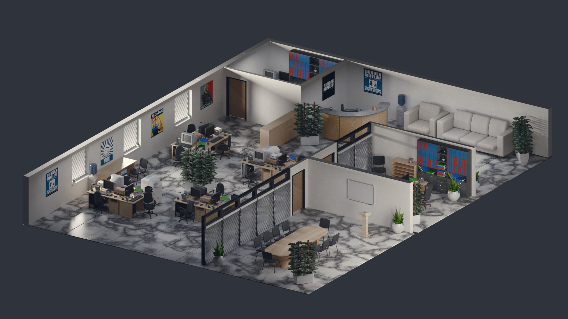 Office asset pack for game by midori_ar