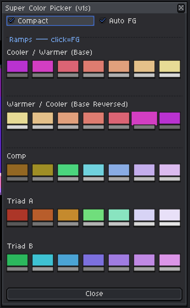 Super Color Picker for Aseprite (Script) by FBEpyon