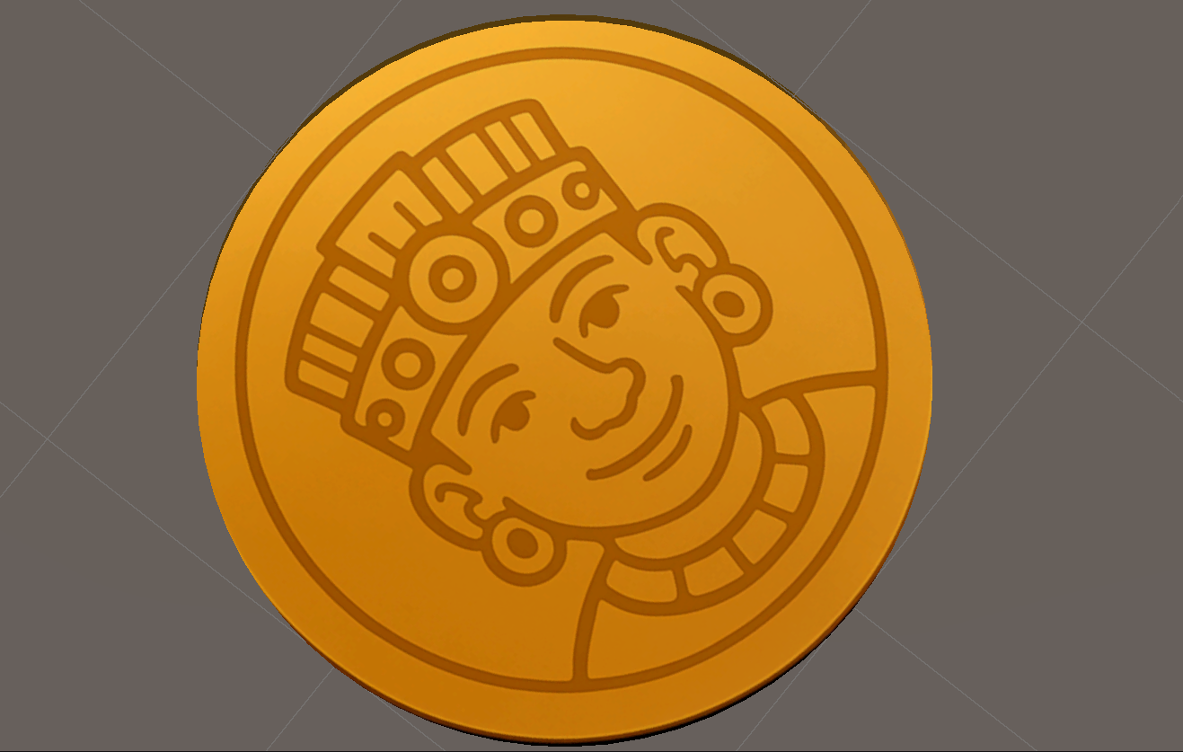 Mayan Animated Gold Coin by Daniel Rozek