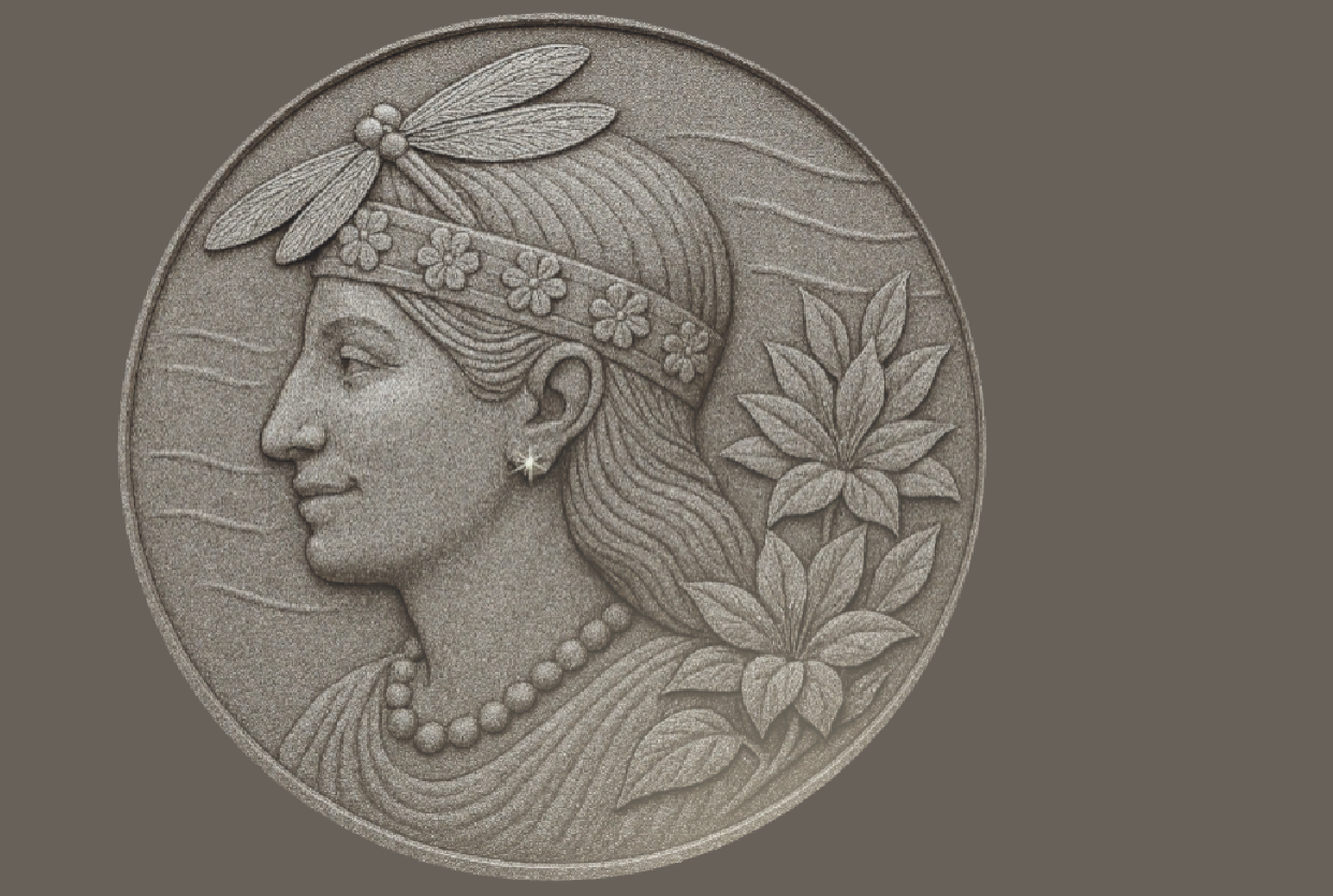 Silver Animated Mayan Coin by Daniel Rozek