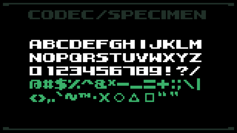 MGS1 Fonts by gleeson