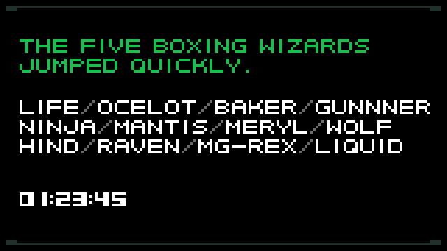 MGS1 Fonts by gleeson