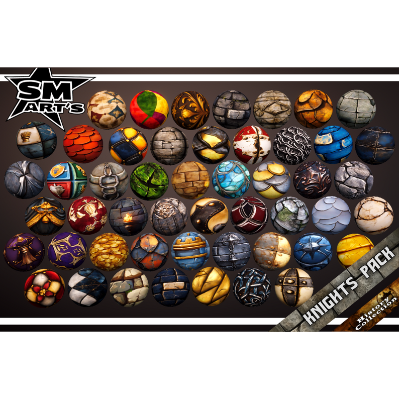 Knights Texture Pack - Stylized 50 Materials Texture by SM ART'S