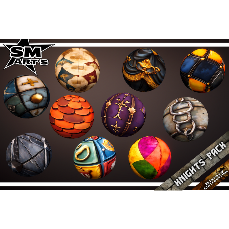 Knights Texture Pack - Stylized 50 Materials Texture by SM ART'S
