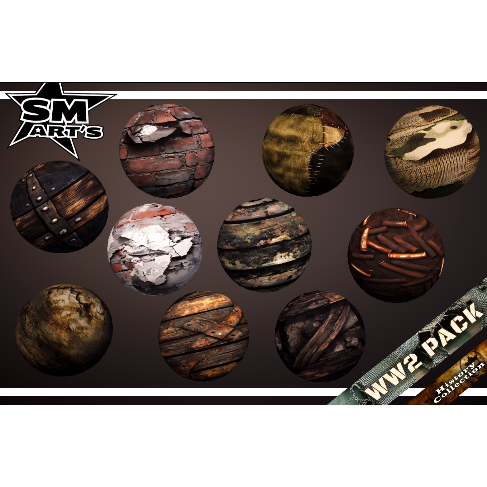 WW2 Texture Pack - Stylized 50 Materials Texture Texture by SM ART'S
