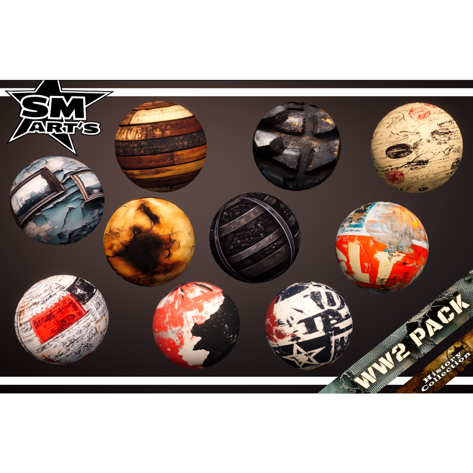 WW2 Texture Pack - Stylized 50 Materials Texture Texture by SM ART'S