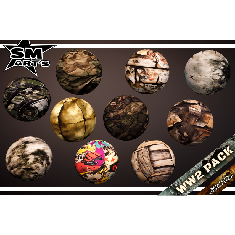 WW2 Texture Pack - Stylized 50 Materials Texture Texture by SM ART'S