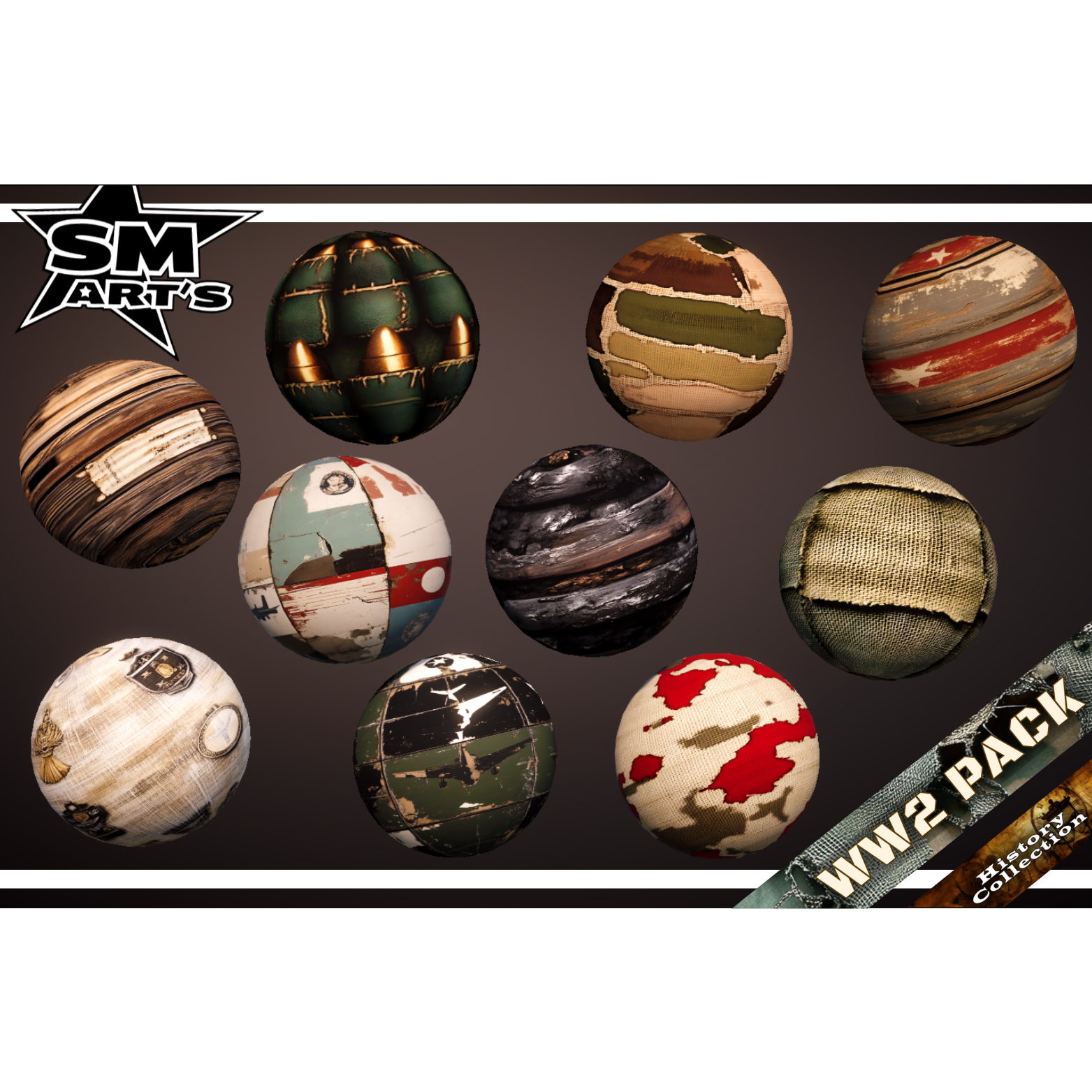 WW2 Texture Pack - Stylized 50 Materials Texture Texture by SM ART'S