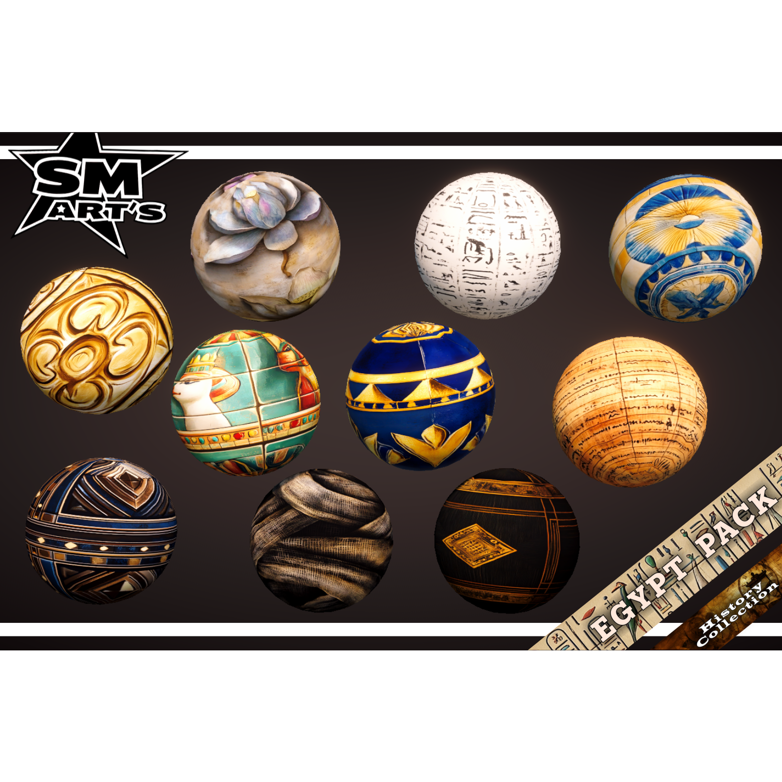 Egypt Texture Pack – 50 High-Quality Stylized Materials by SM ART'S