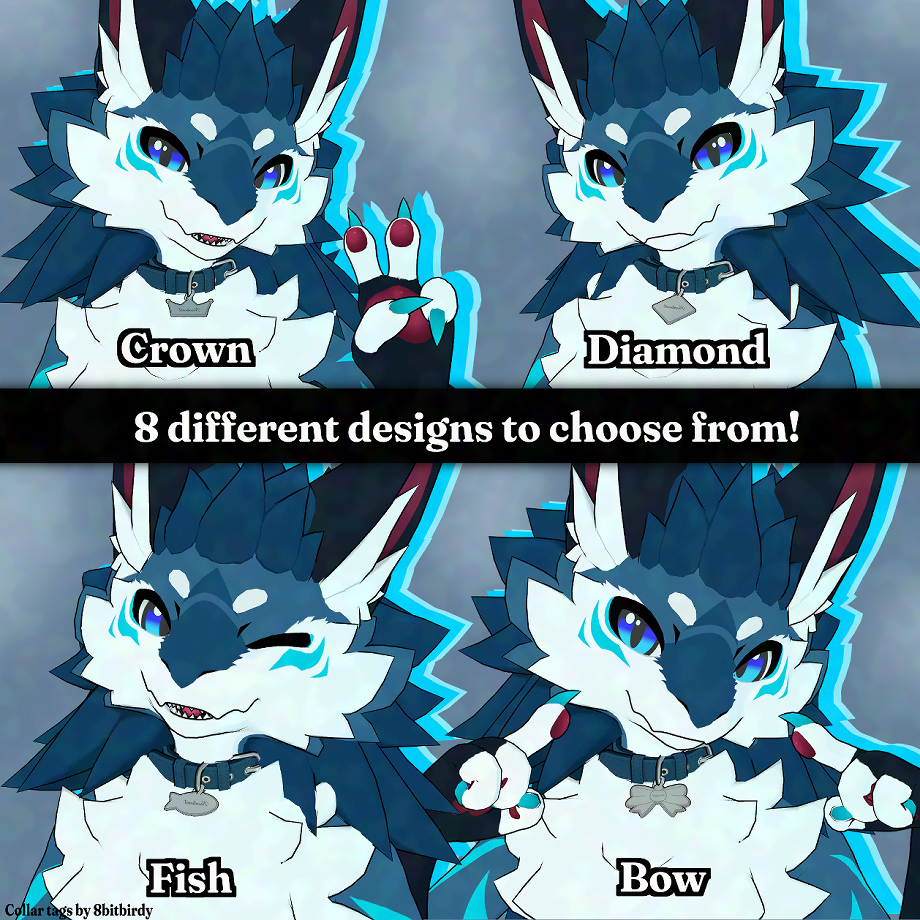 Novabeast Collar Tags by 8bitbirdy