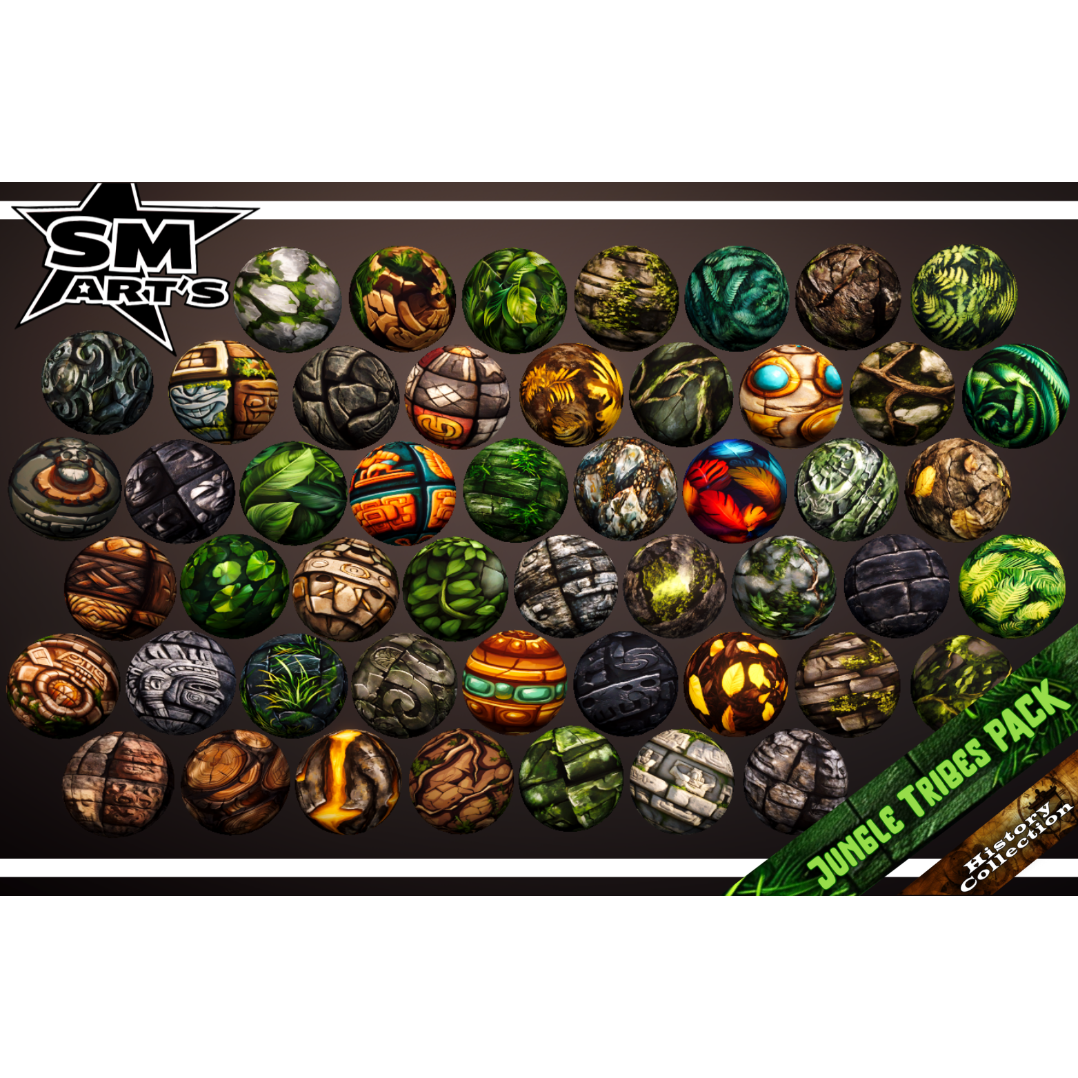 Jungle Tribes Texture Pack – 50 High-Quality Stylized Materials by SM ART'S