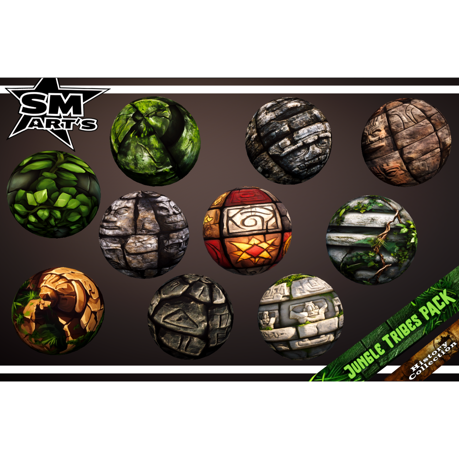 Jungle Tribes Texture Pack – 50 High-Quality Stylized Materials by SM ART'S