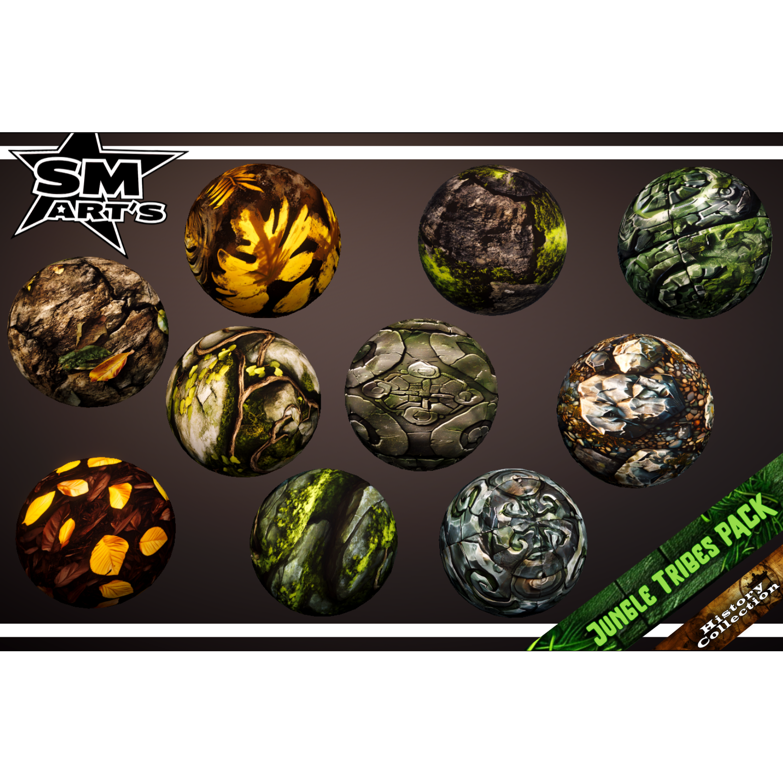 Jungle Tribes Texture Pack – 50 High-Quality Stylized Materials by SM ART'S