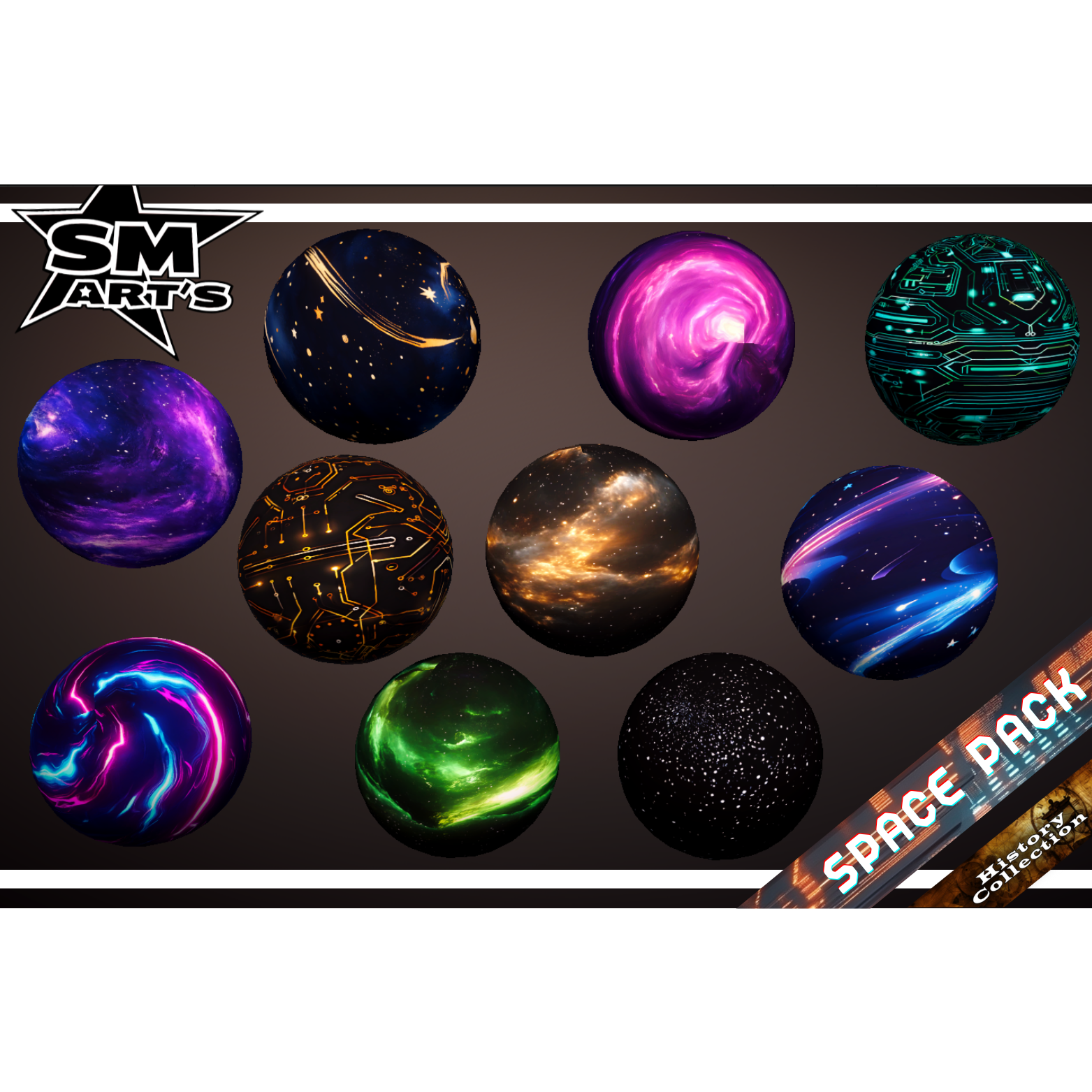 Space & Alien Texture Pack – 50 High-Quality Stylized Materials by SM ART'S