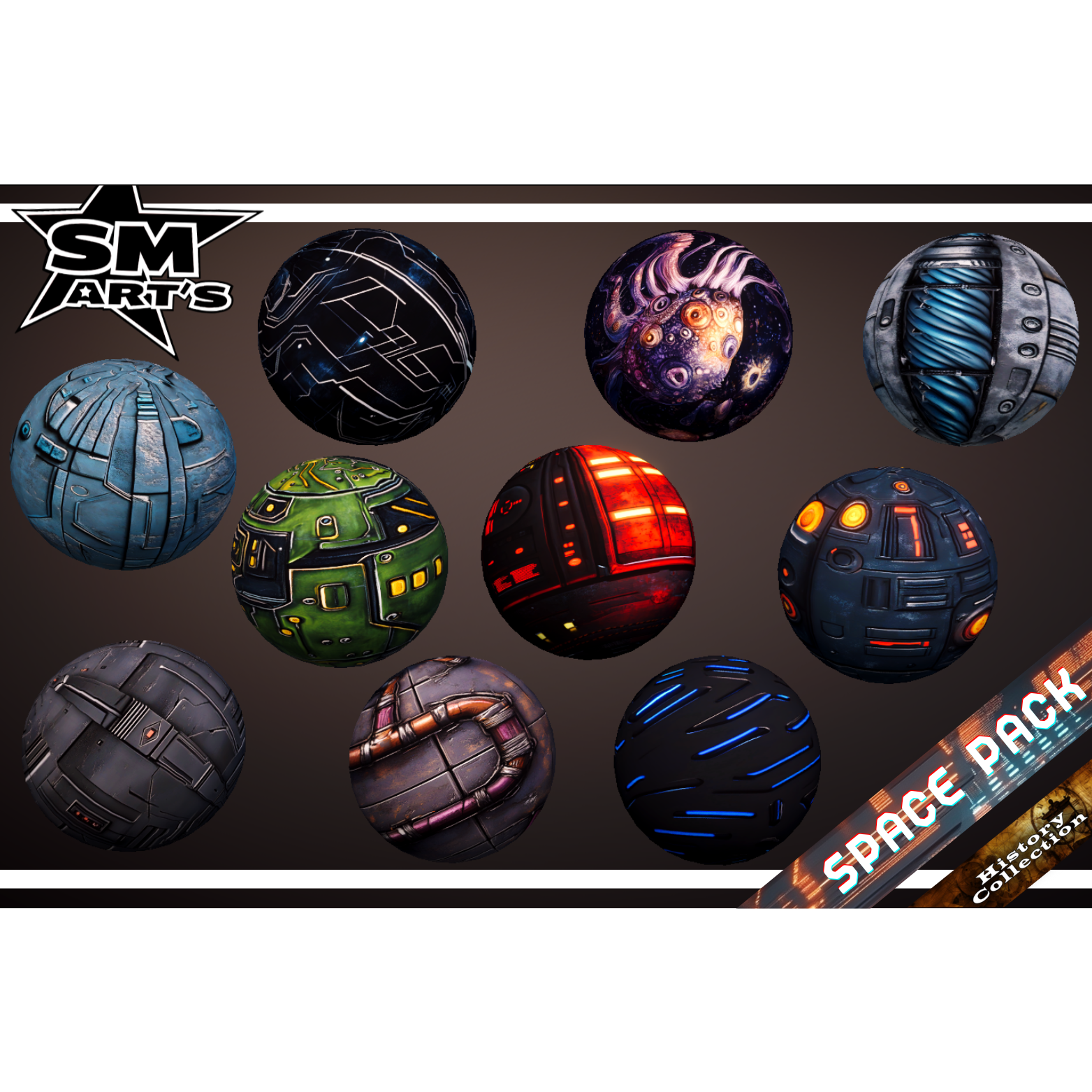 Space & Alien Texture Pack – 50 High-Quality Stylized Materials by SM ART'S