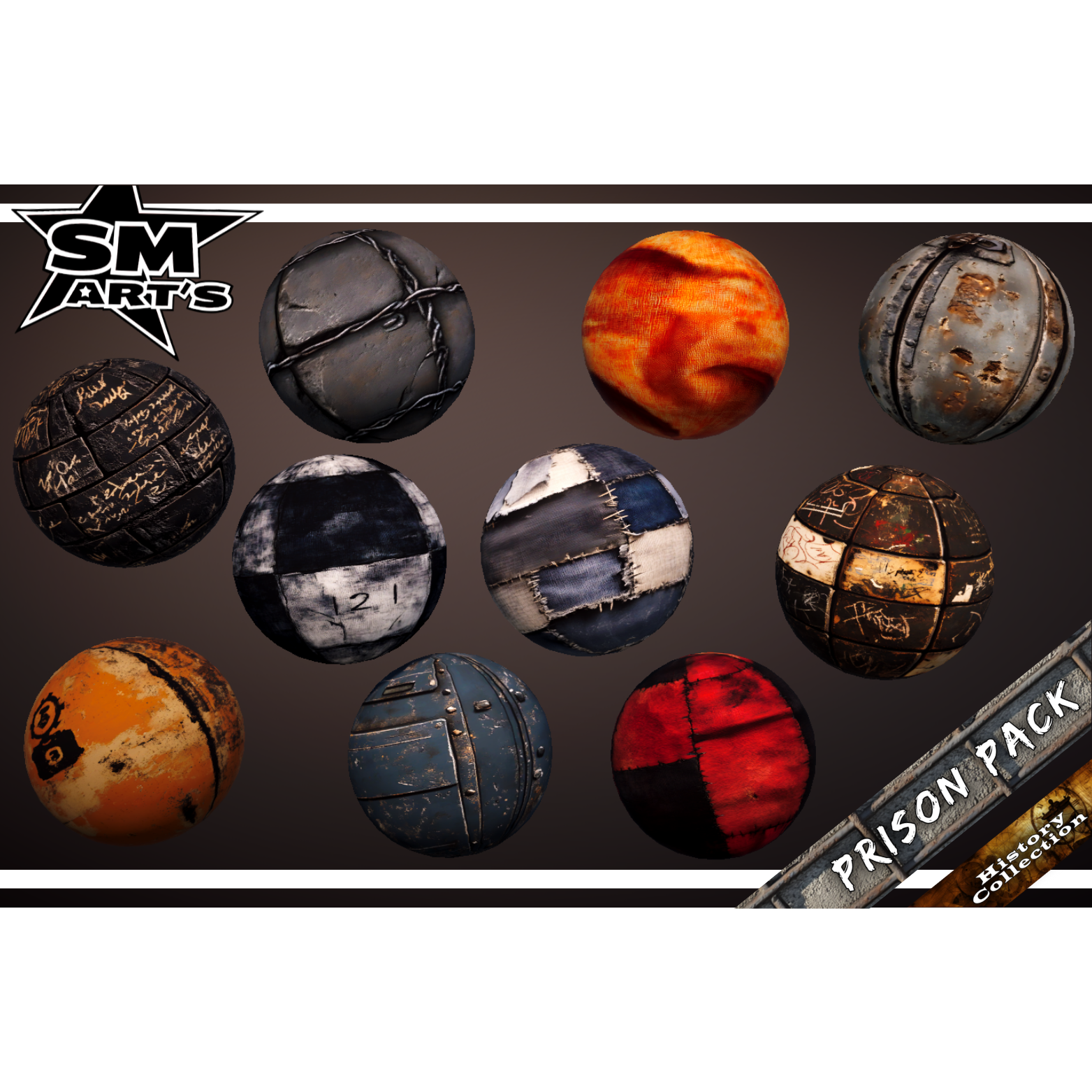 Prison Texture Pack – 50 High-Quality Stylized Materials by SM ART'S
