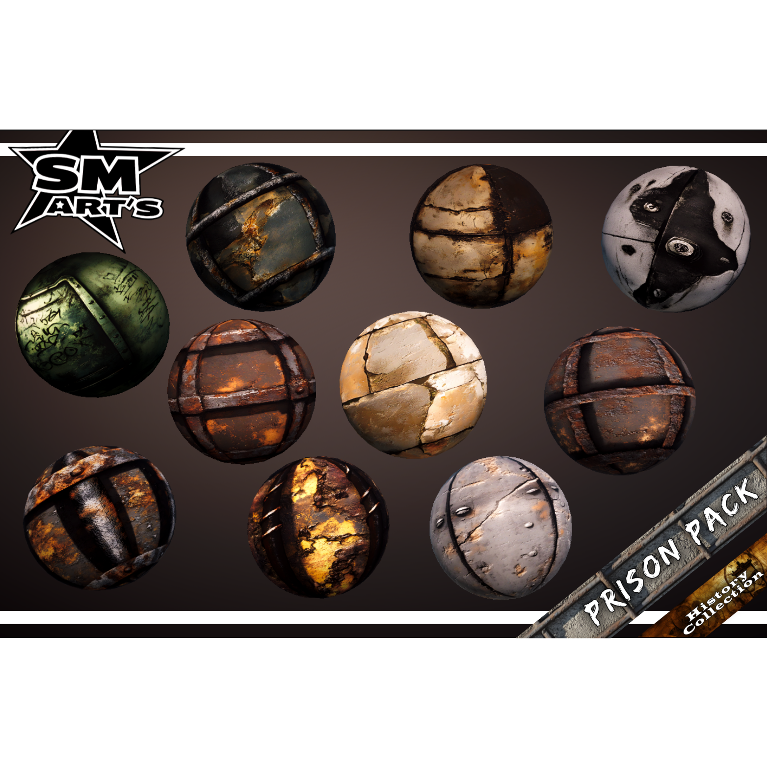 Prison Texture Pack – 50 High-Quality Stylized Materials by SM ART'S