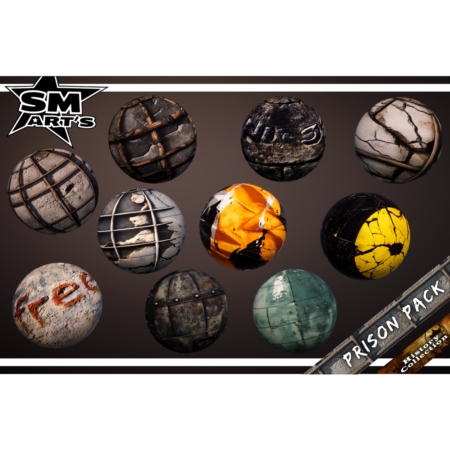 Prison Texture Pack – 50 High-Quality Stylized Materials by SM ART'S