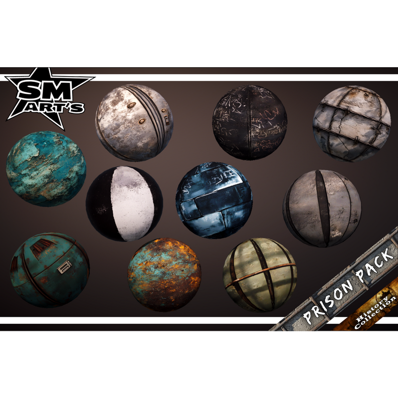 Prison Texture Pack – 50 High-Quality Stylized Materials by SM ART'S