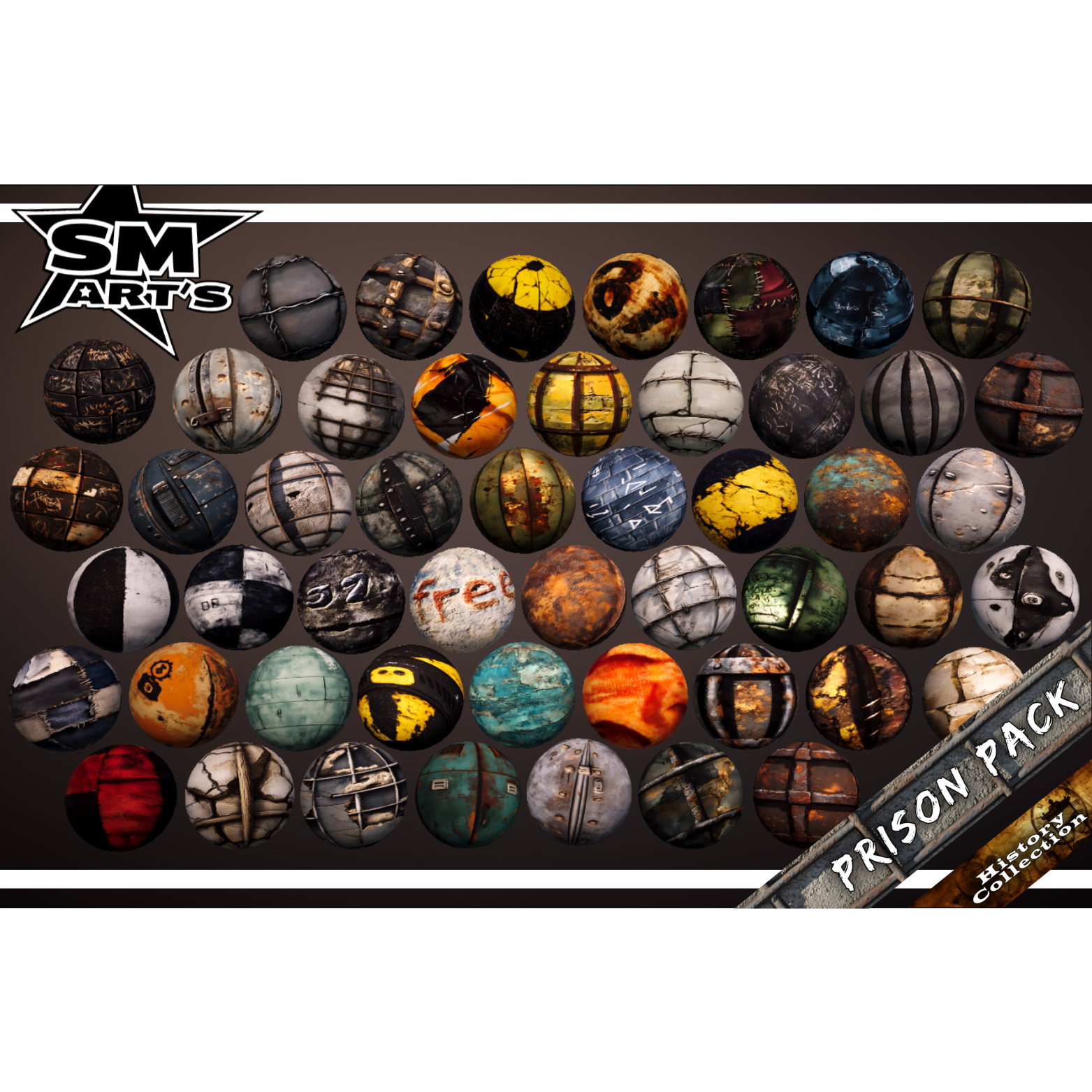 Prison Texture Pack – 50 High-Quality Stylized Materials by SM ART'S