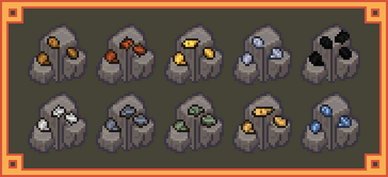 Pixel Art Ore & Materials Pack by jonymin