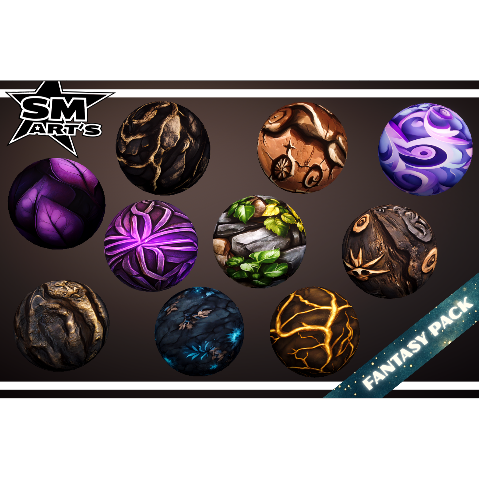 Fantasy Texture Pack - Stylized 50 Materials Texture by SM ART'S
