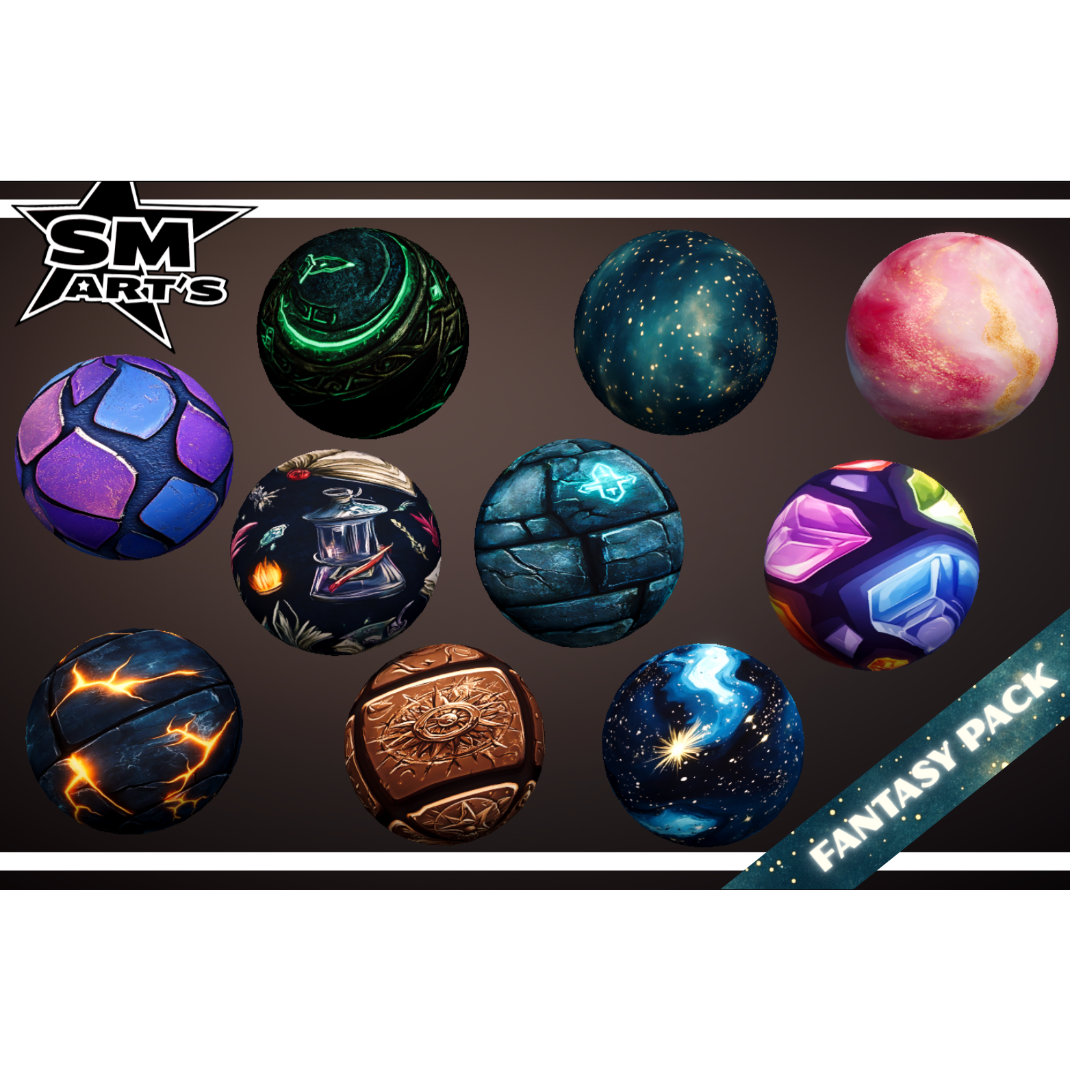 Fantasy Texture Pack - Stylized 50 Materials Texture by SM ART'S