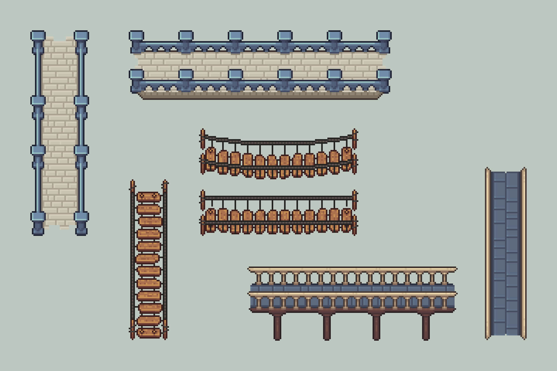 Free Bridges Pixel Art Assets by Free Game Assets (GUI, Sprite, Tilesets)