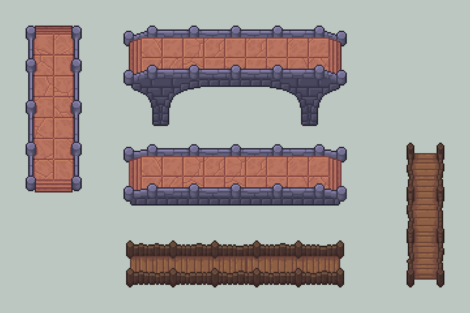 Free Bridges Pixel Art Assets by Free Game Assets (GUI, Sprite, Tilesets)